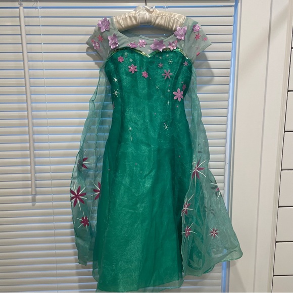 Disney | Costumes | Disney Store Frozen Elsa Green Shimmer Costume ...
